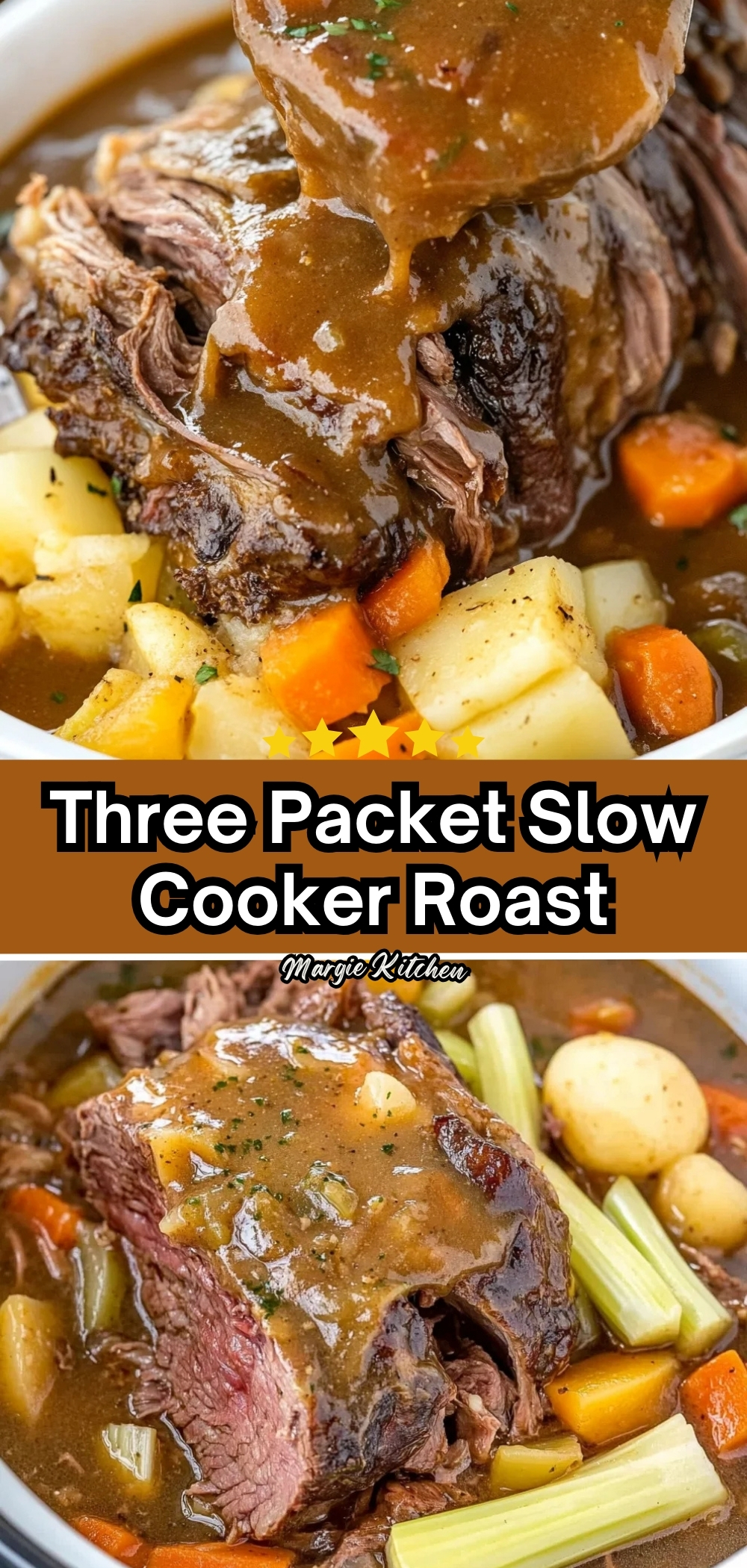 Three Packet Slow Cooker Roast