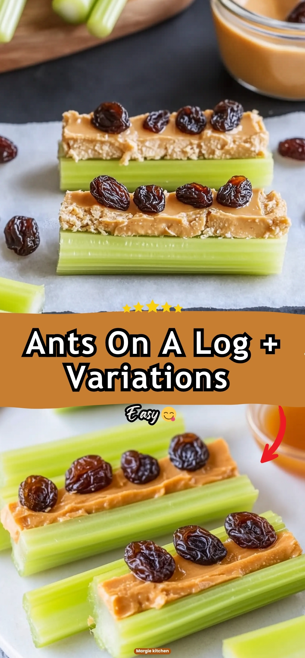 Ants On A Log + Variations (Easy Recipe)