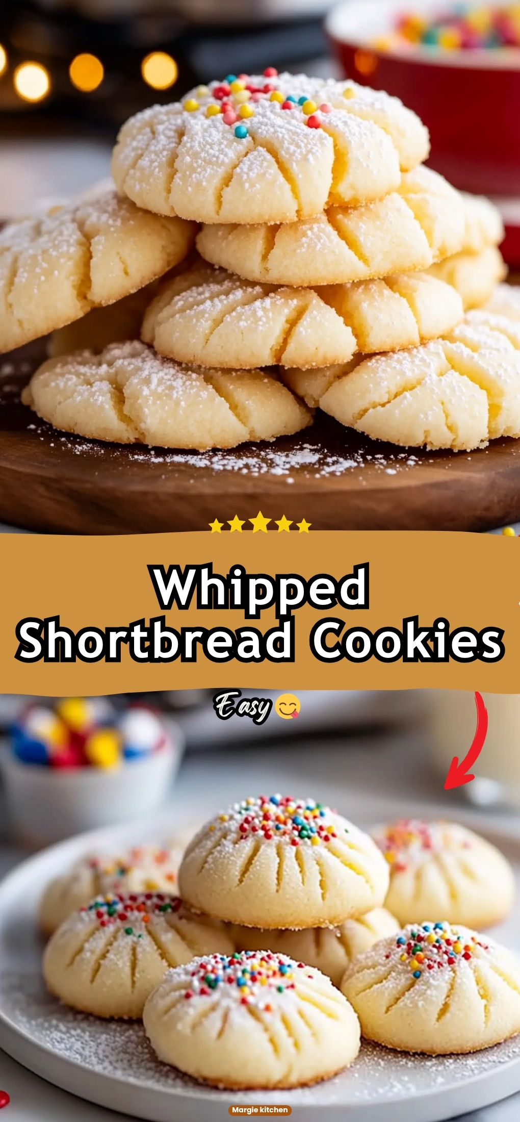 Whipped Shortbread Cookies