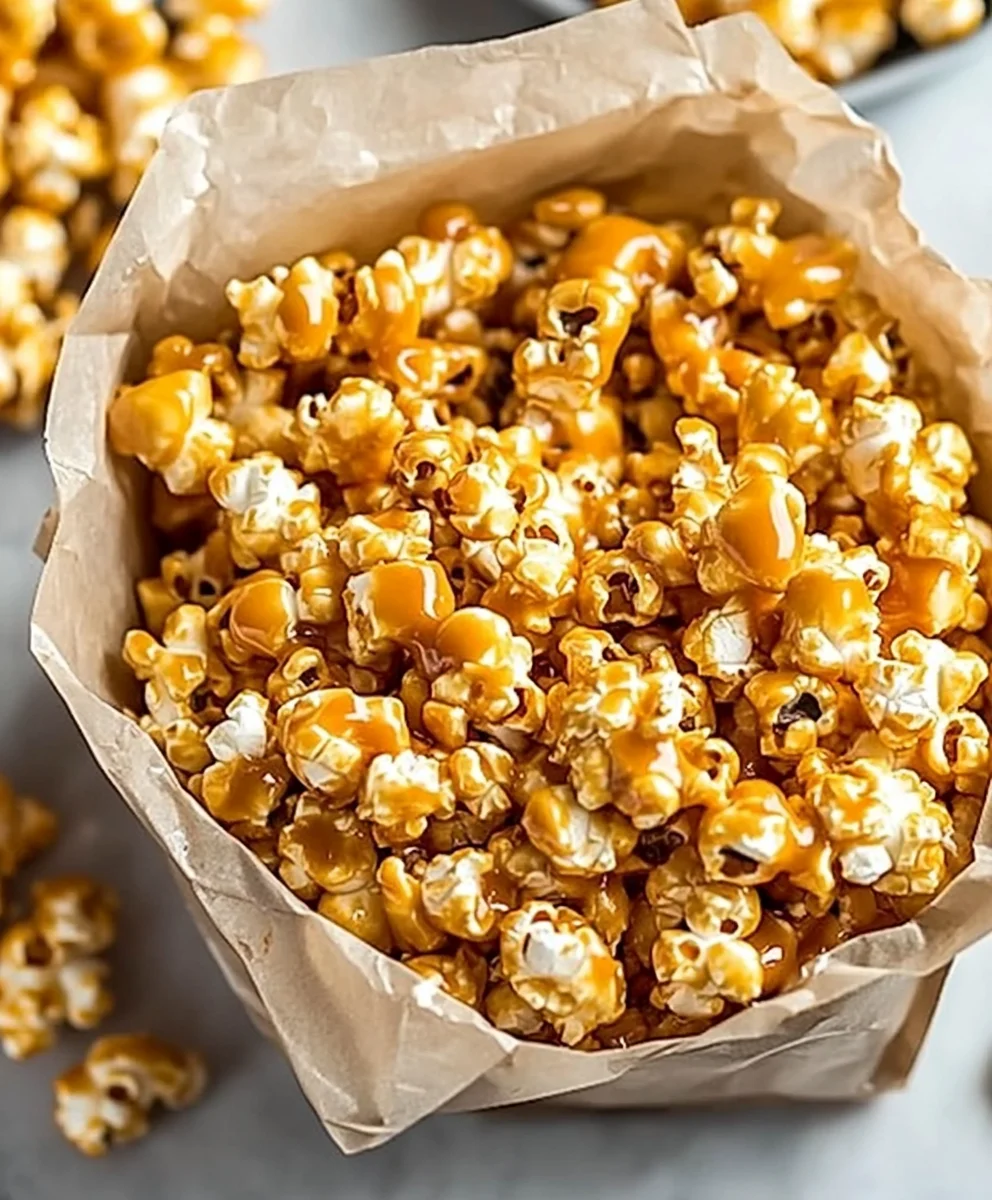 Microwave Caramel Popcorn