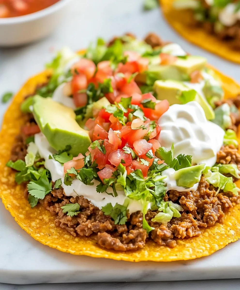 Easy Ground Beef Tostadas