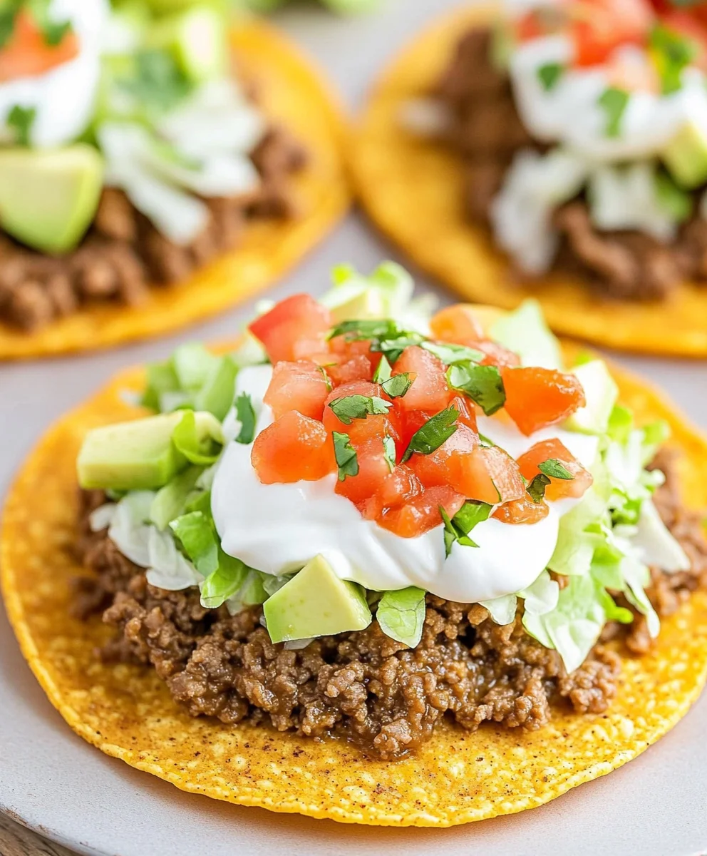 Easy Ground Beef Tostadas