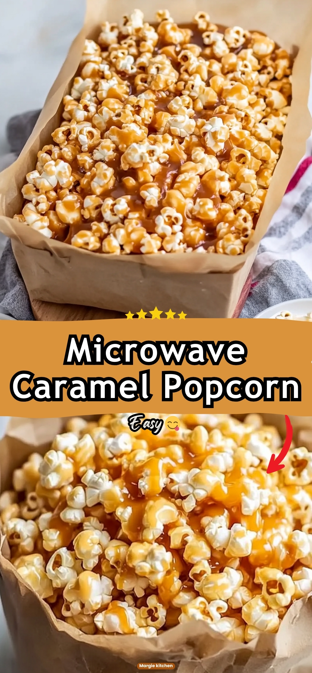 Microwave Caramel Popcorn