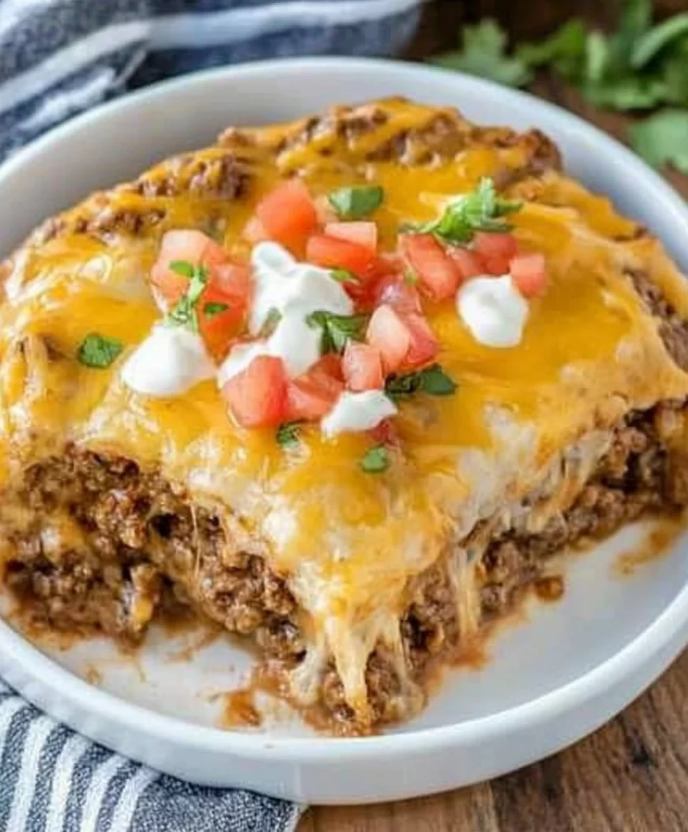 Easy Layered Taco Bake