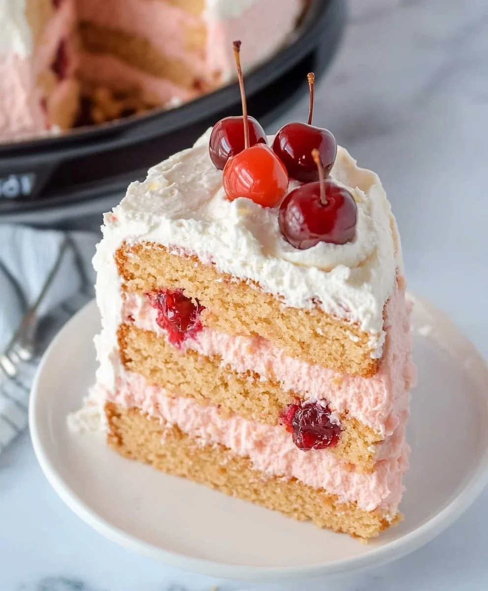 Cherry Layer Cake {with Cherry Cream Cheese Frosting}